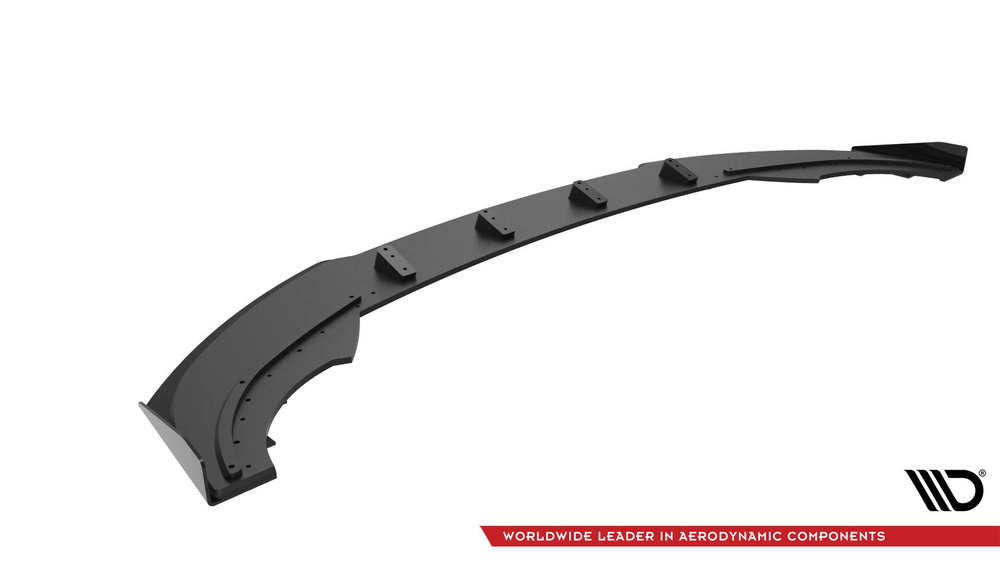 Street Pro Lame Du Pare-Chocs Avant + Flaps Cupra Formentor Mk1 Facelift Black-Red + Gloss Flaps ...