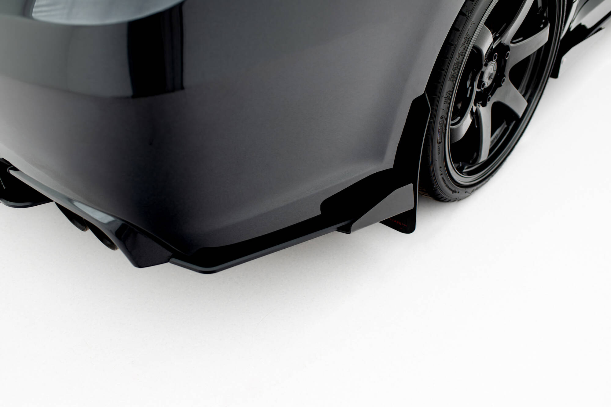 Street Pro Lame Du Pare Chocs Arriere + Flaps Subaru Impreza WRX STI Mk3 Facelift Black + Gloss ...